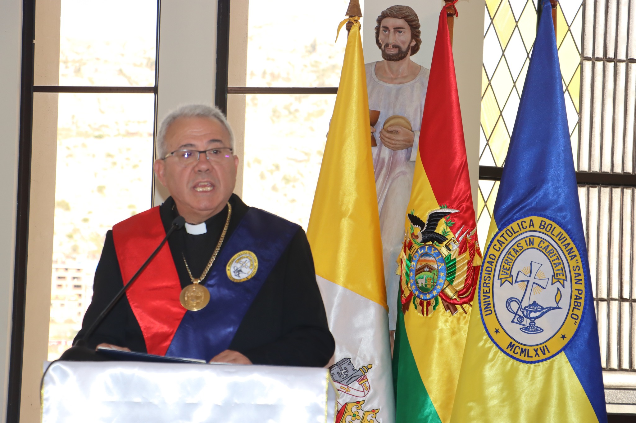 DISCURSO DEL RECTOR NACIONAL EN LA CELEBRACIÓN DEL 59 ANIVERSARIO DE LA UNIVERSIDAD CATOLICA ...